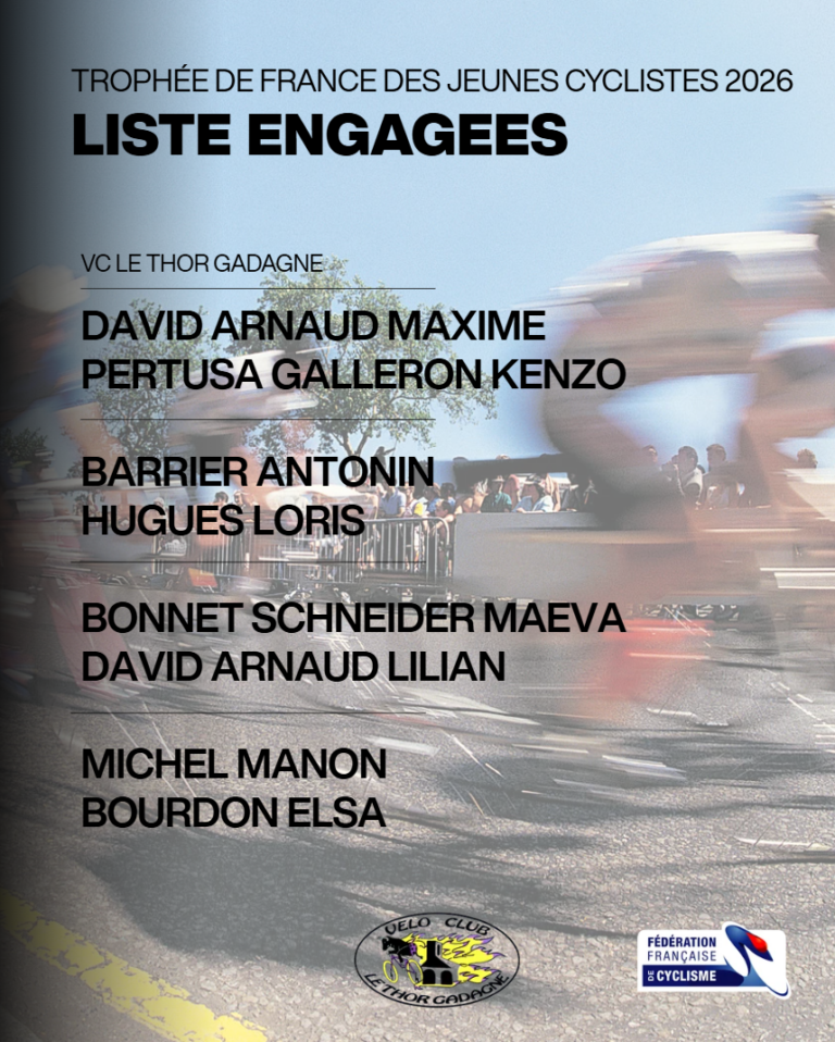 TROPHEE DE FRANCE DES JEUNES CYCLISTES 2026 - 4/5 JUILLET - FFC Région Sud